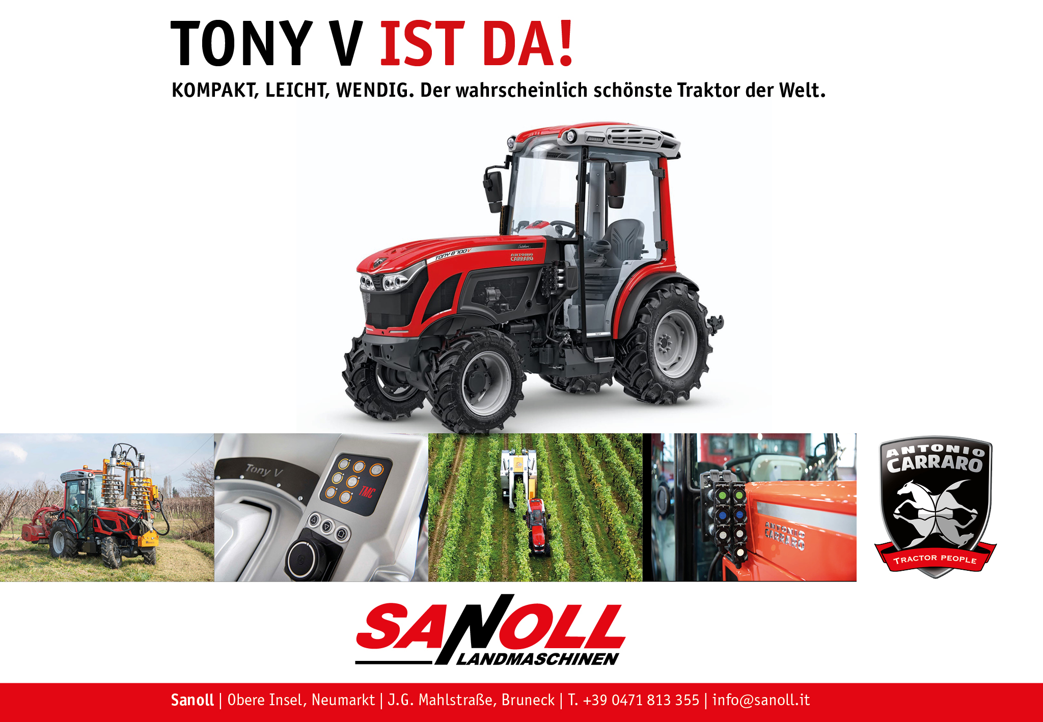 NEUHEIT! Der Tony V ist da! | Sanoll Neumarkt | Landmaschinen in Südtirol